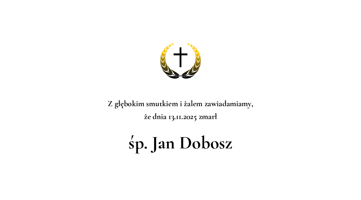 Nekrolog Jan Dobosz - Concordia